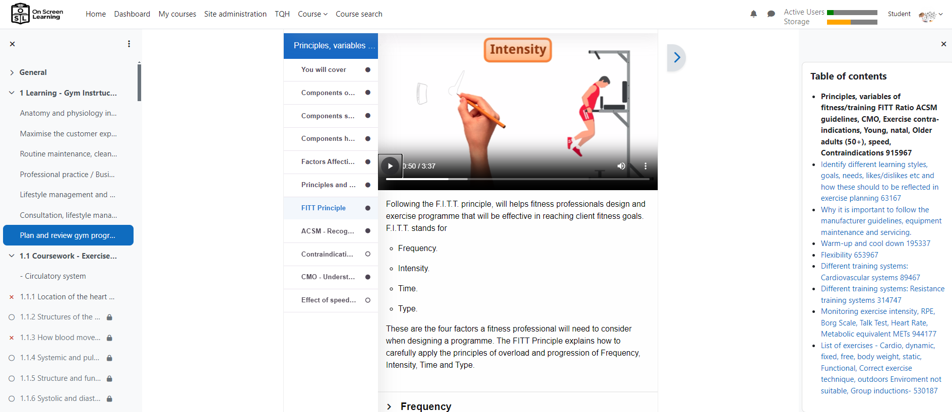 Fitness Instructor and Personal Trainer – On Screen Learning